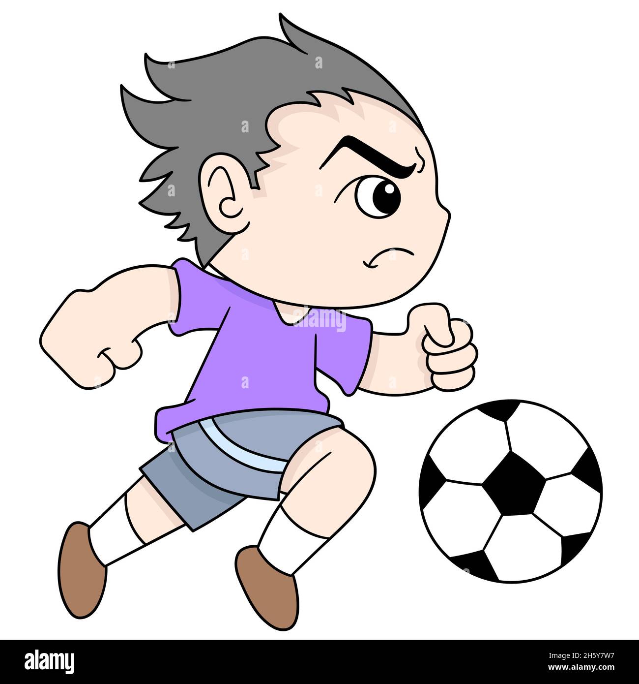 Soccer mascot boy Cut Out Stock Images & Pictures - Alamy
