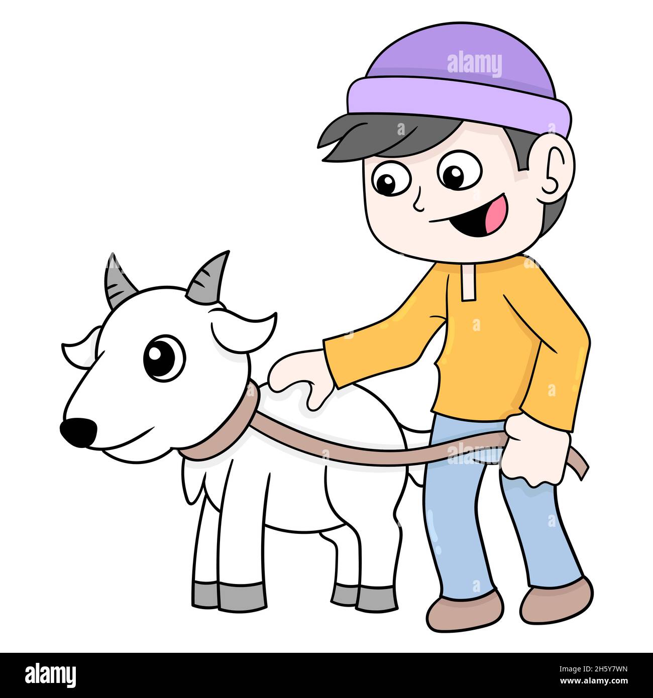 Herding goat Stock Vector Images - Alamy