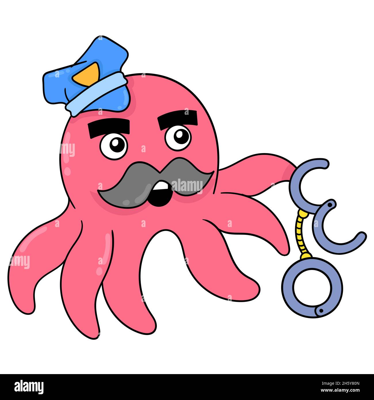 Cartoon octopus head hi-res stock photography and images - Alamy