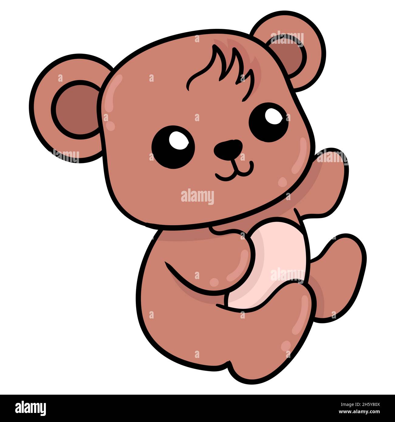 cute brown teddy bear Stock Vector Image & Art - Alamy