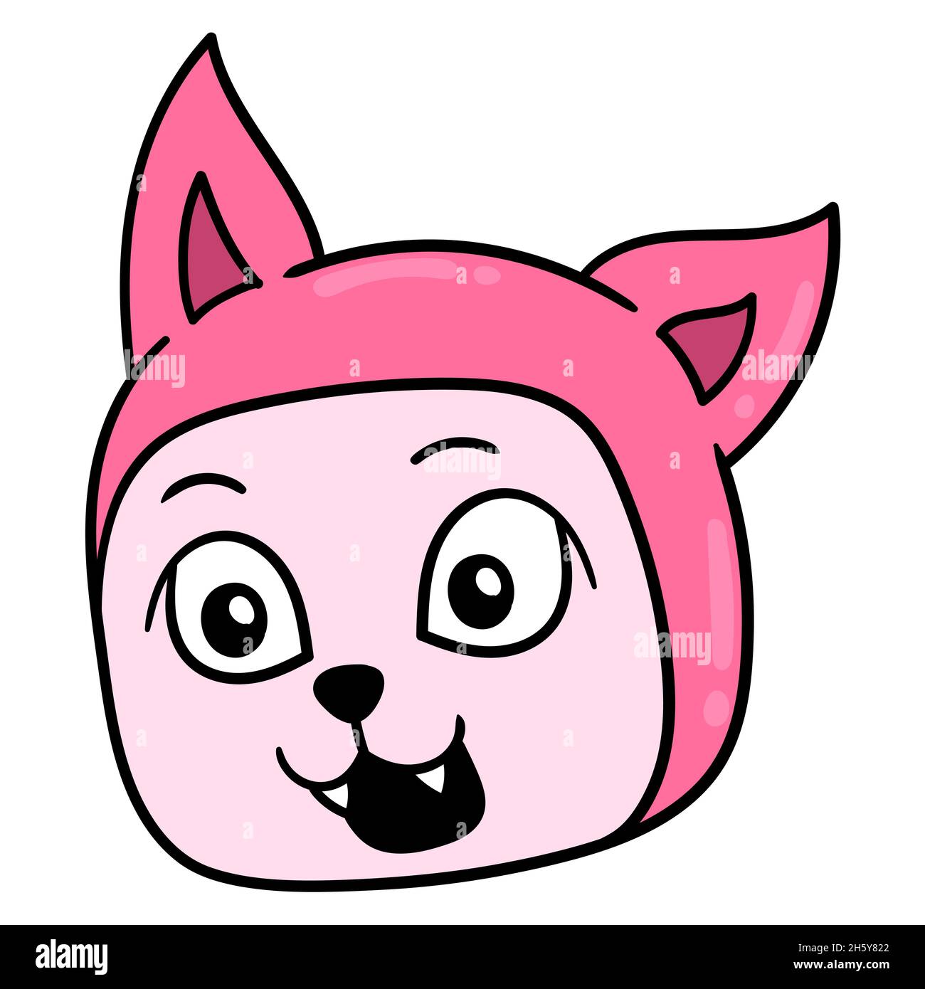 red cat head is smiling Stock Vector Image & Art - Alamy