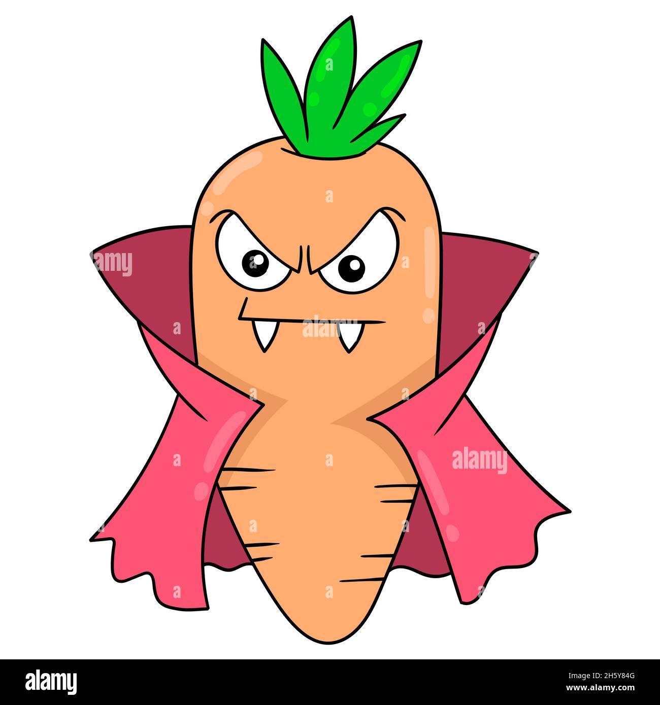 Carrot Dracula wearing a cloak and sharp teeth Stock Vector Image & Art ...