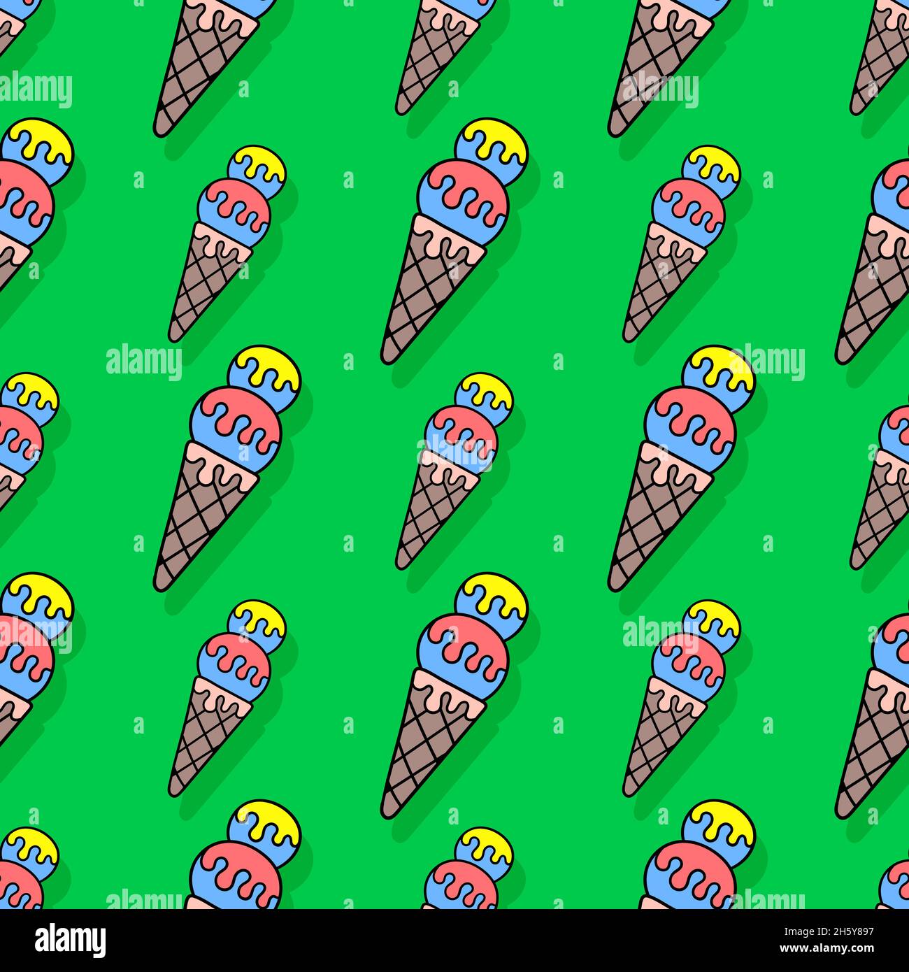 Ice ceam cone Stock Vector Images - Alamy