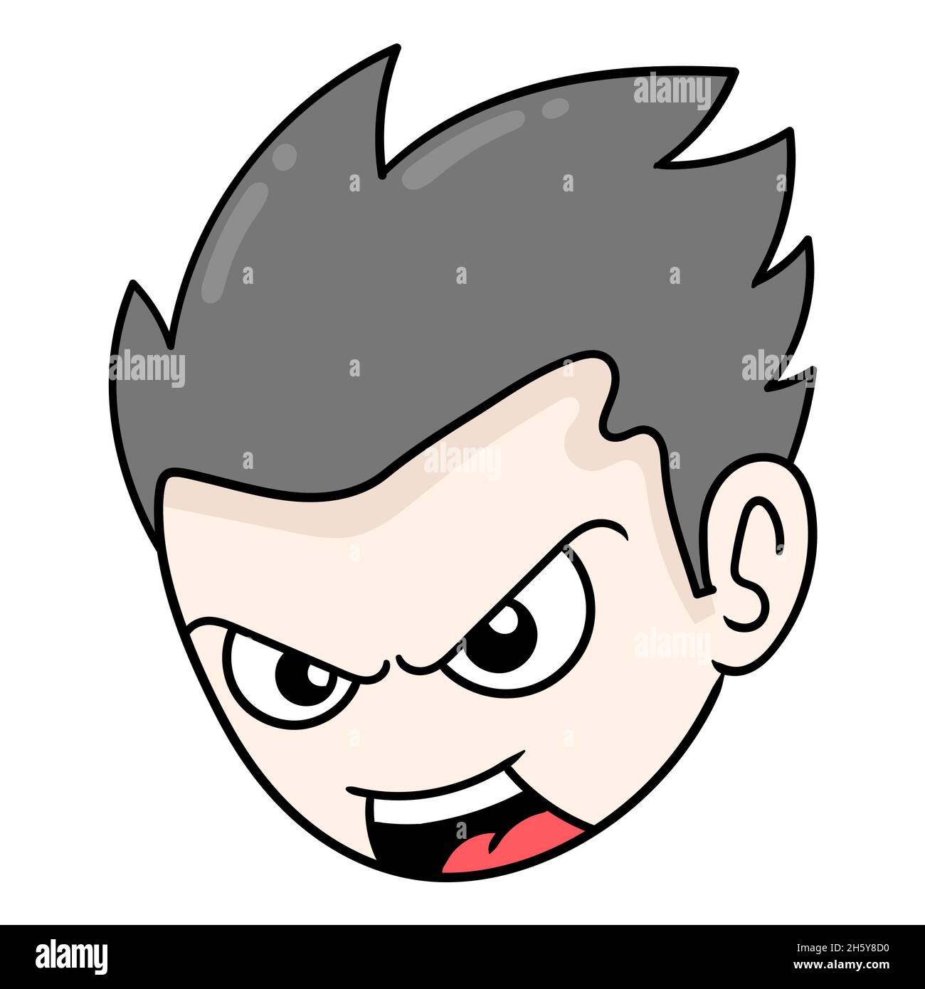 Cartoon arrogant boy Stock Vector Images - Alamy