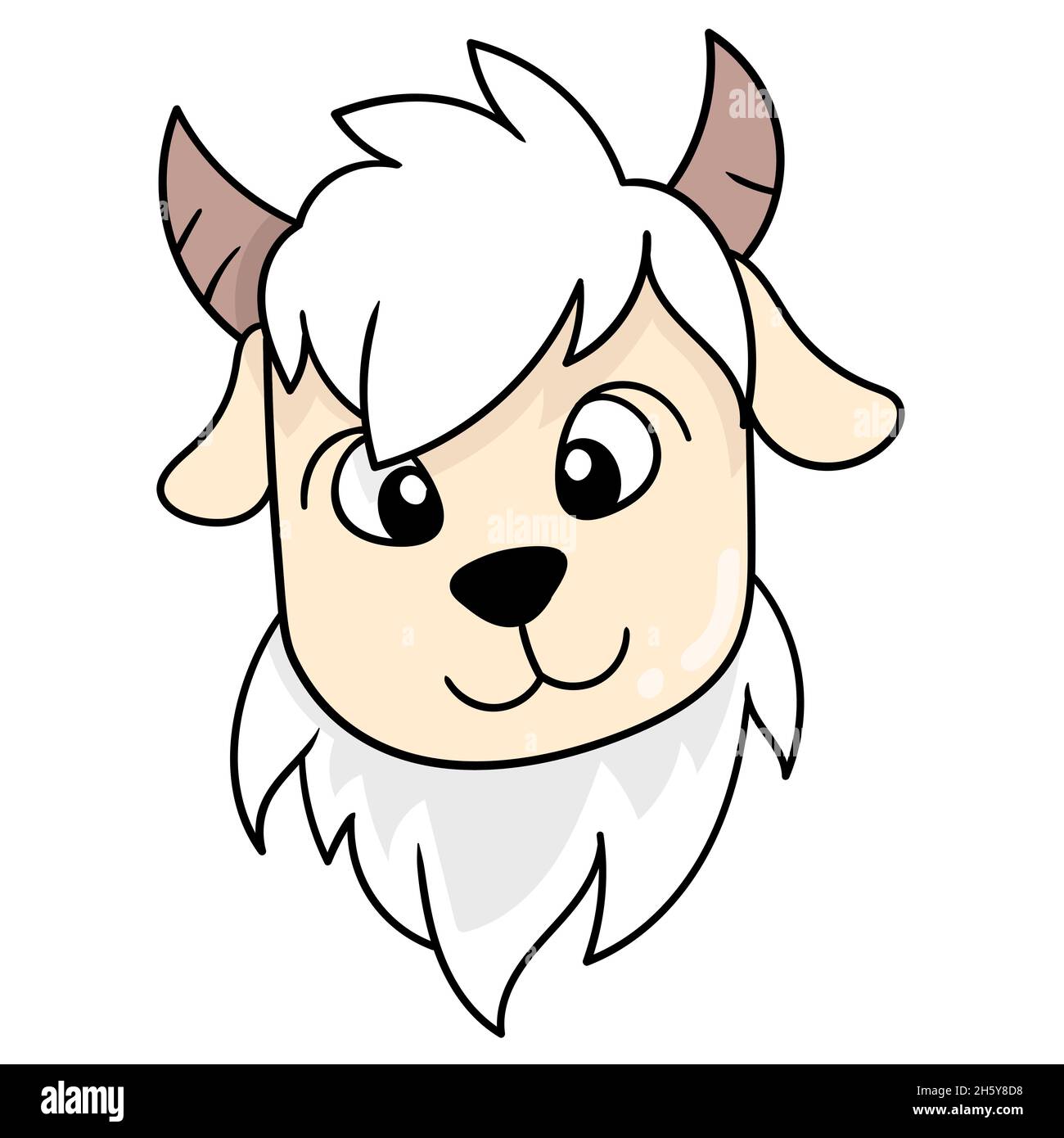 Goat cartoon illustration hi-res stock photography and images - Alamy
