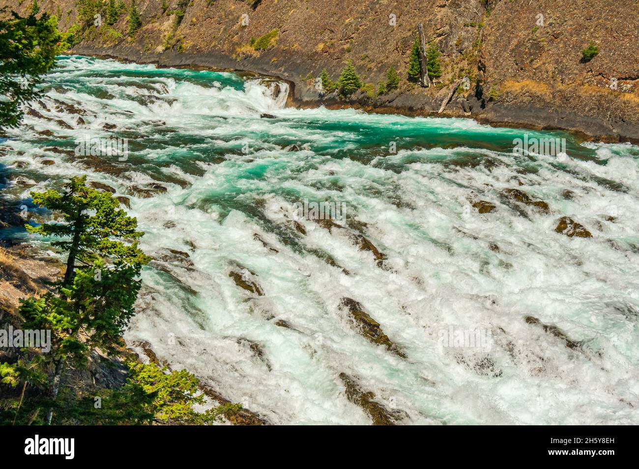 Bow Falls Banff National Park Alberta Canada in summer Stock Photo - Alamy