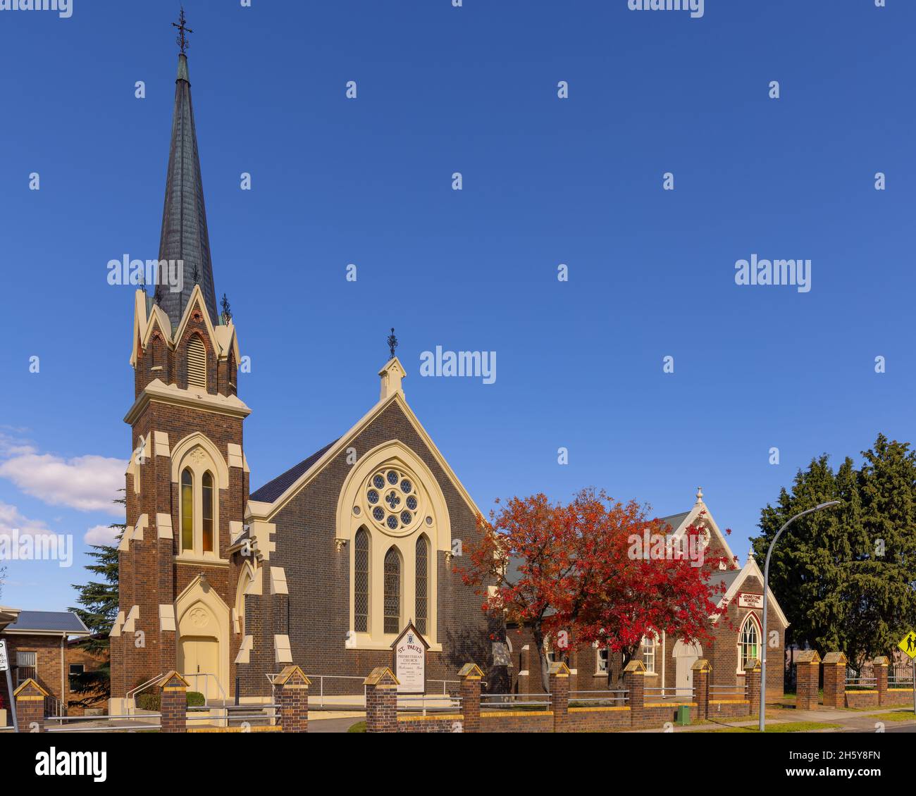 ARMIDALE, AUSTRALIA - APRIL, 27, 2021: front of st paul's presbyterian ...
