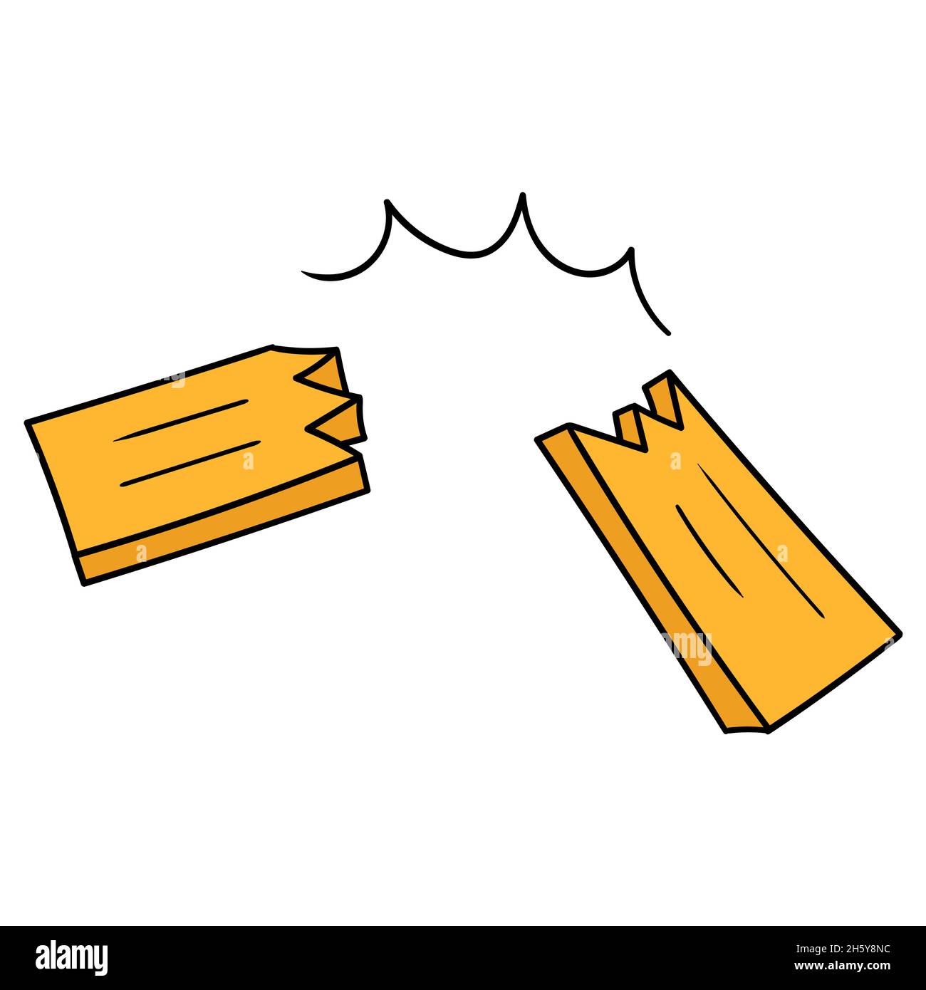 broken wooden board Stock Vector Image & Art - Alamy