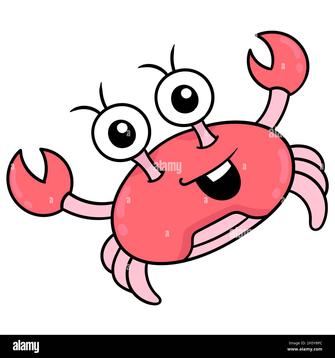 red crab with happy face and sharp Stock Vector Image & Art - Alamy