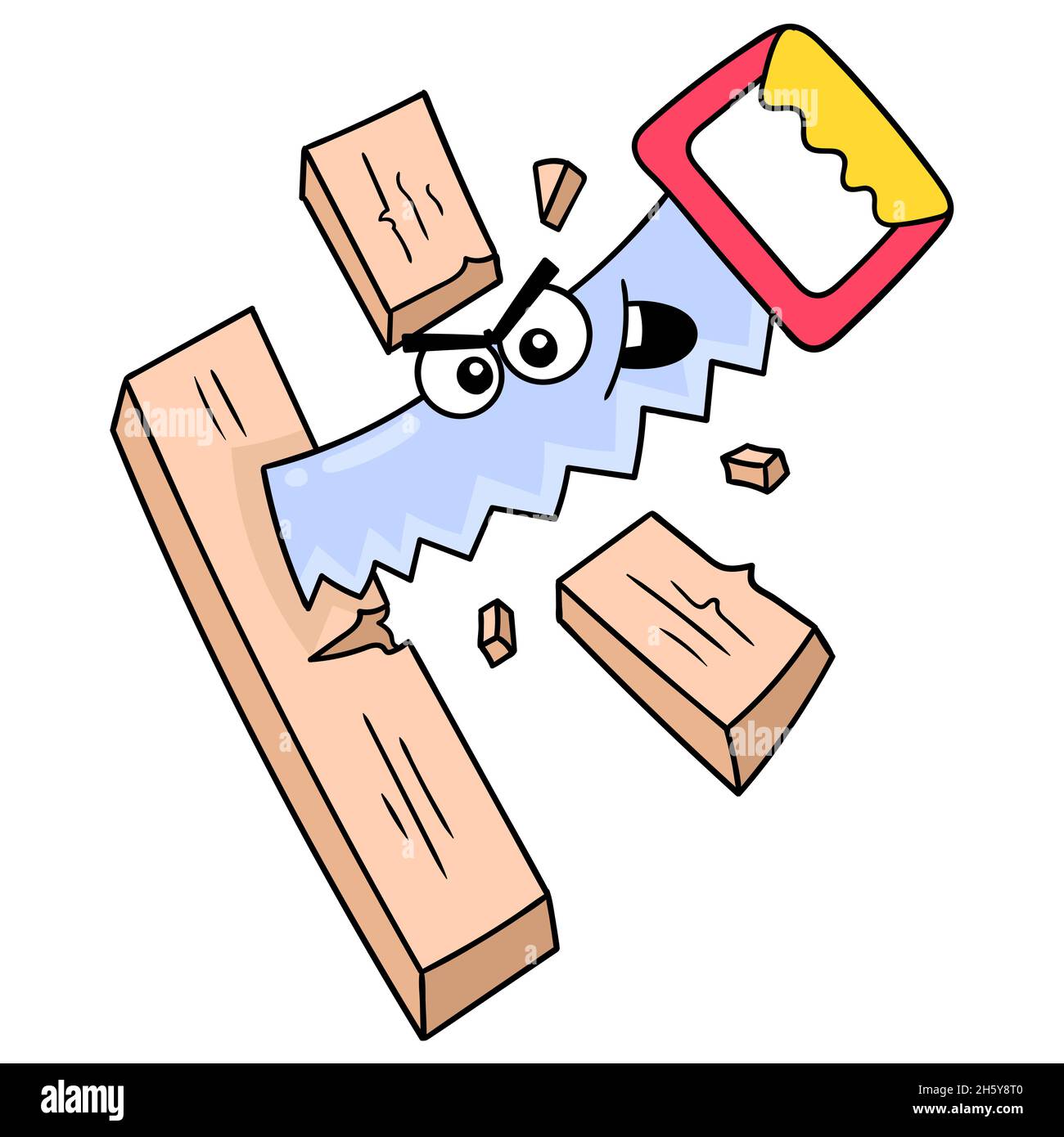 Cutting saw icon cartoon hi-res stock photography and images - Alamy