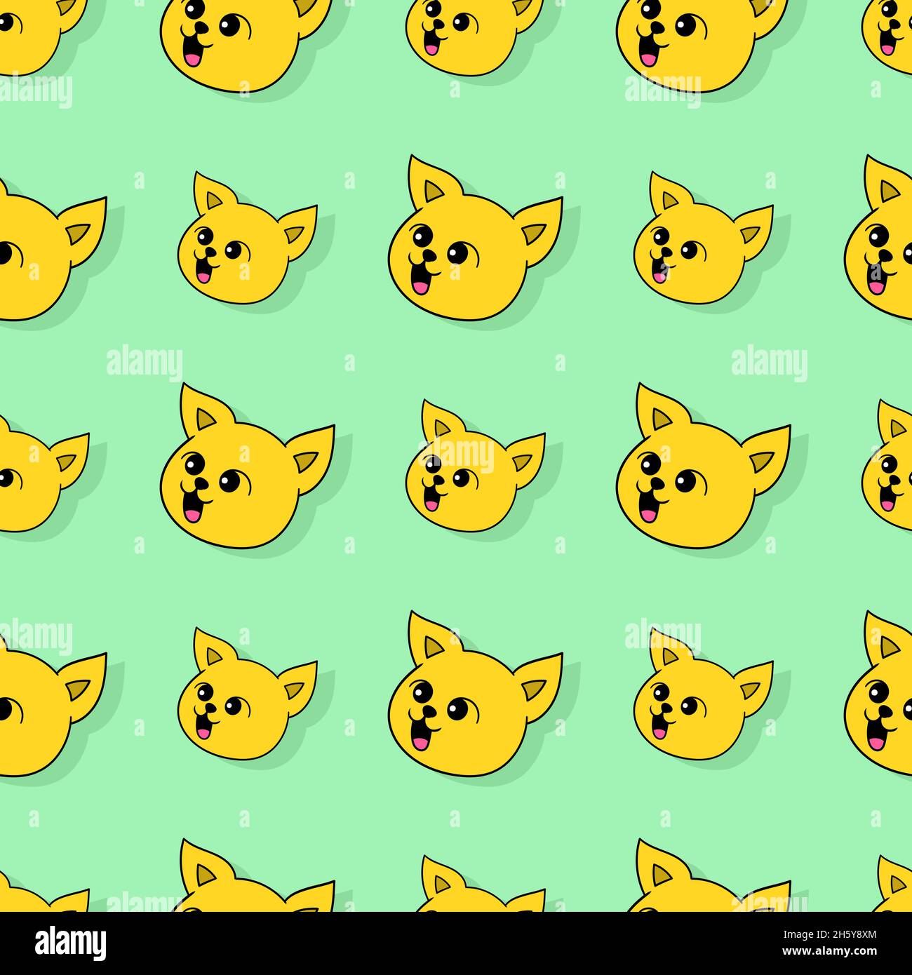 Smile cat seamless repeat Stock Vector Images - Alamy