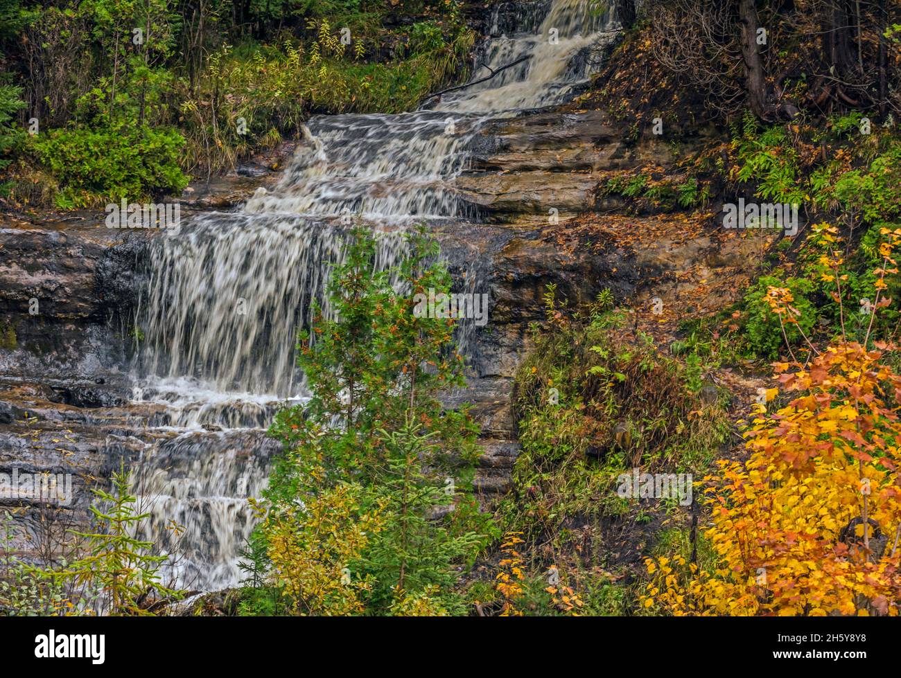 Alger Falls; Munising, Michigan Stock Photo - Alamy