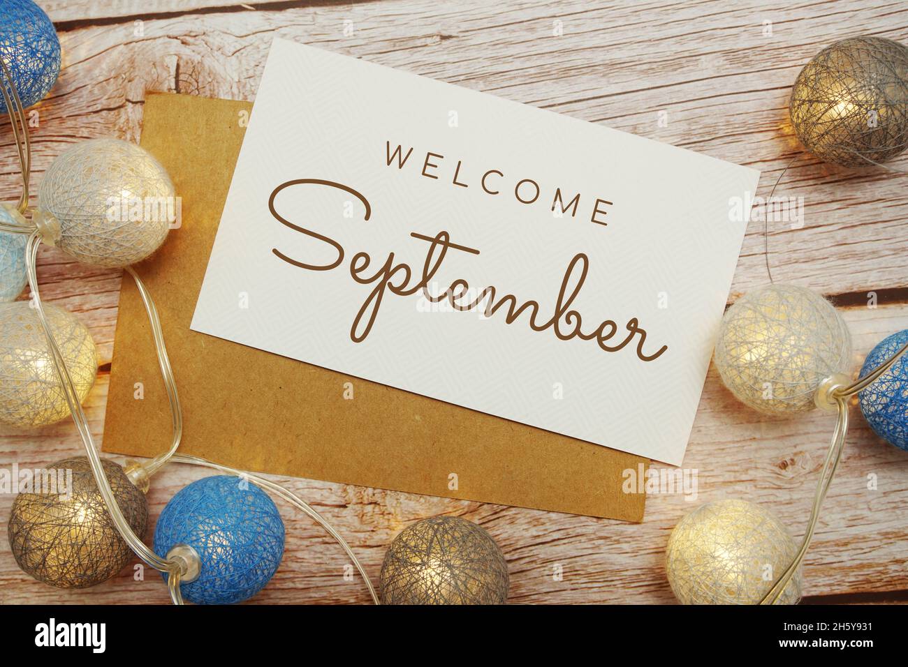 Welcome back card hi-res stock photography and images - Alamy