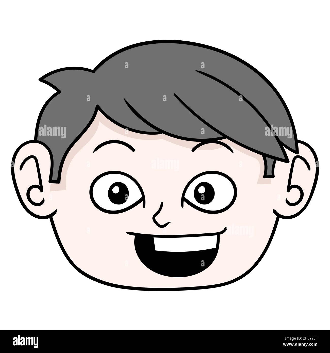 head boy with friendly smiling face Stock Vector Image & Art - Alamy