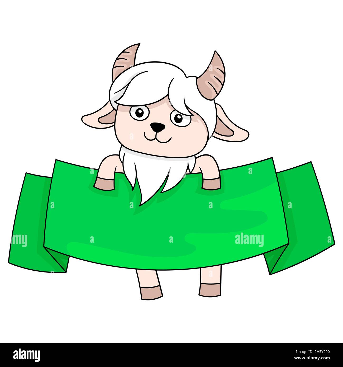 goat animal banner template holy Stock Vector Image & Art - Alamy