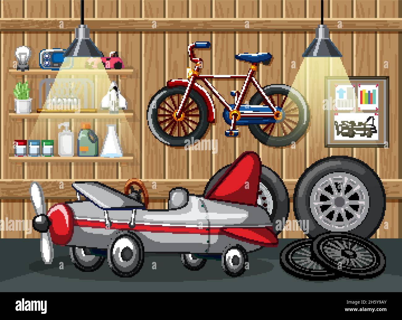 Car interior inside place Stock Vector Images - Alamy