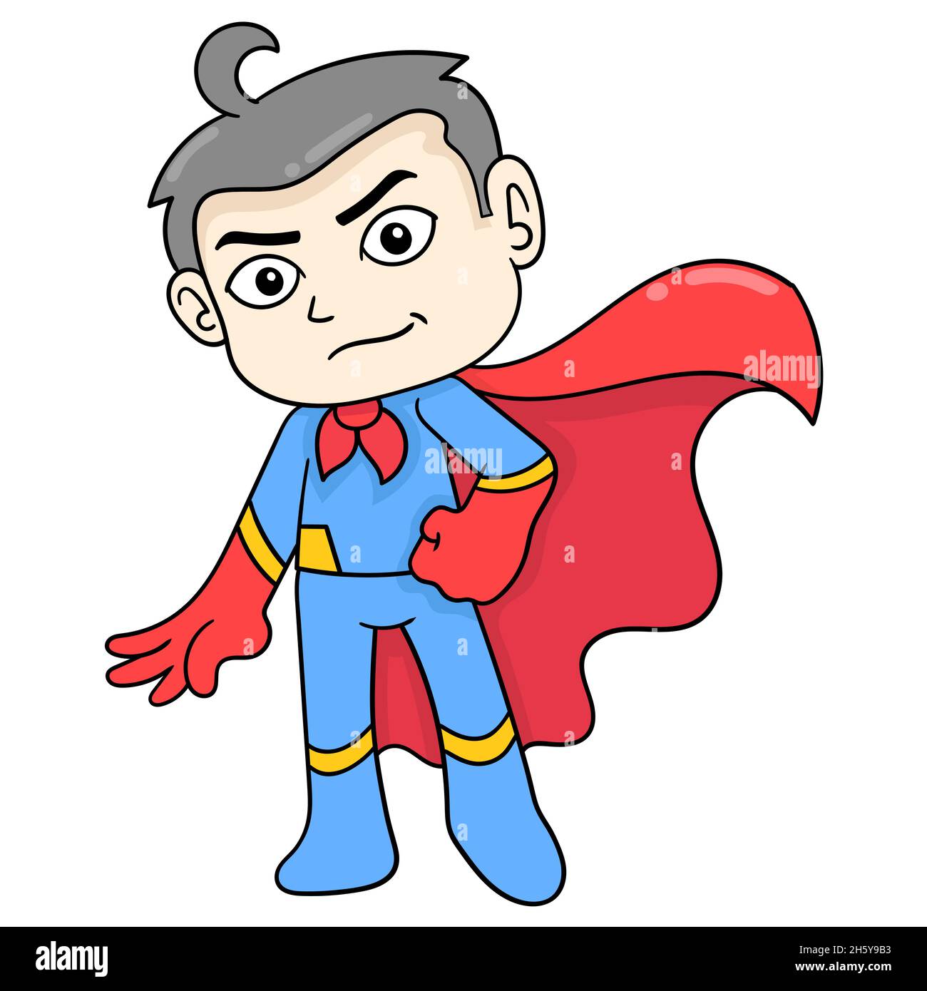 superhero boy standing in a cool Stock Vector Image & Art - Alamy