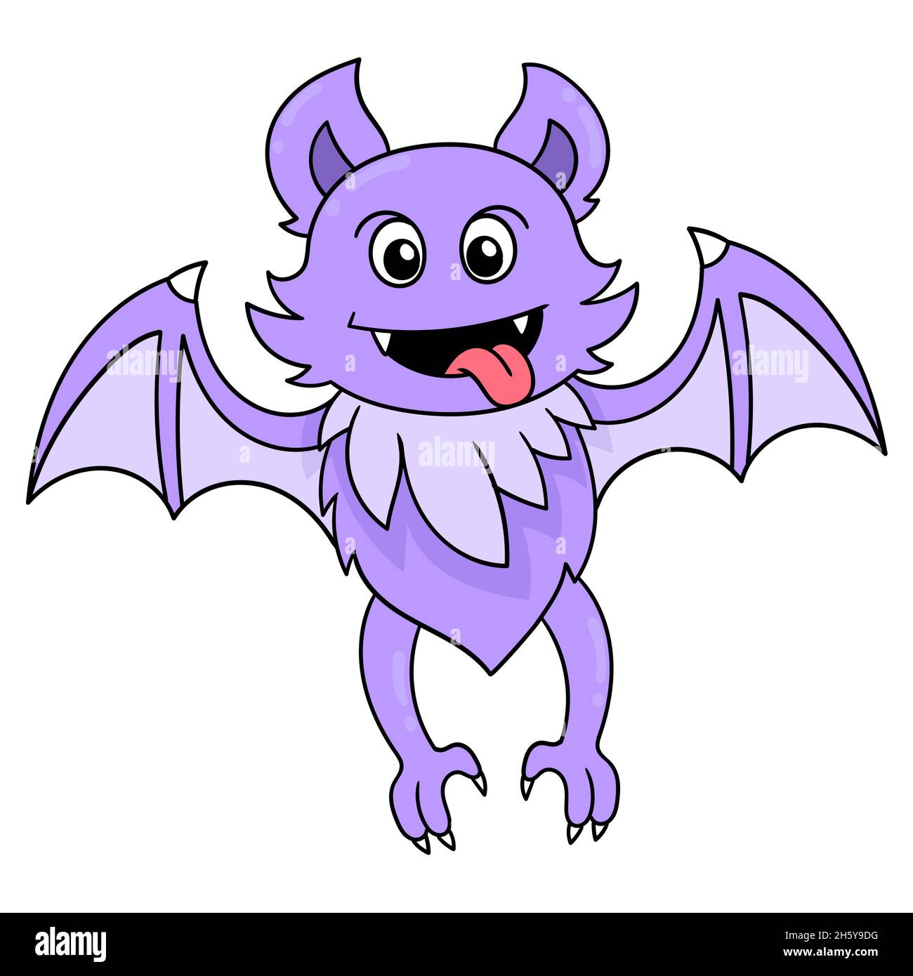 smiling face purple bat flying through Stock Vector Image & Art - Alamy