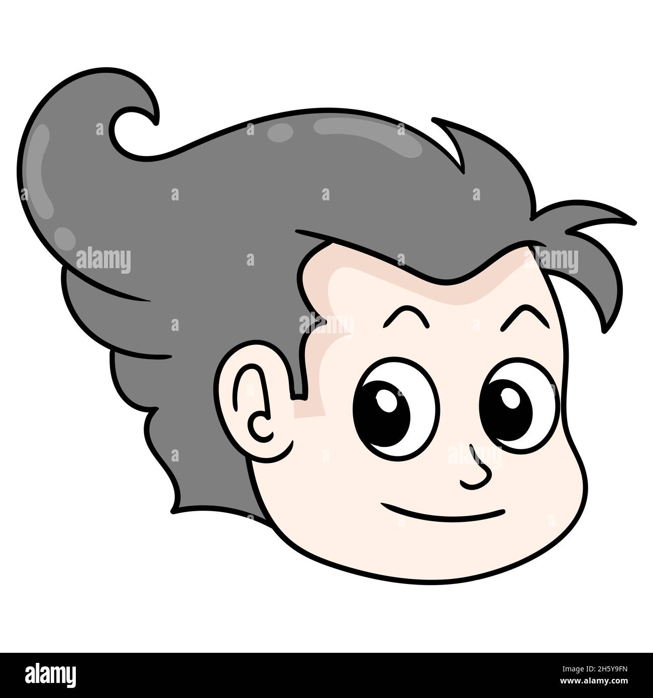 handsome boy head smiling Stock Vector Image & Art - Alamy