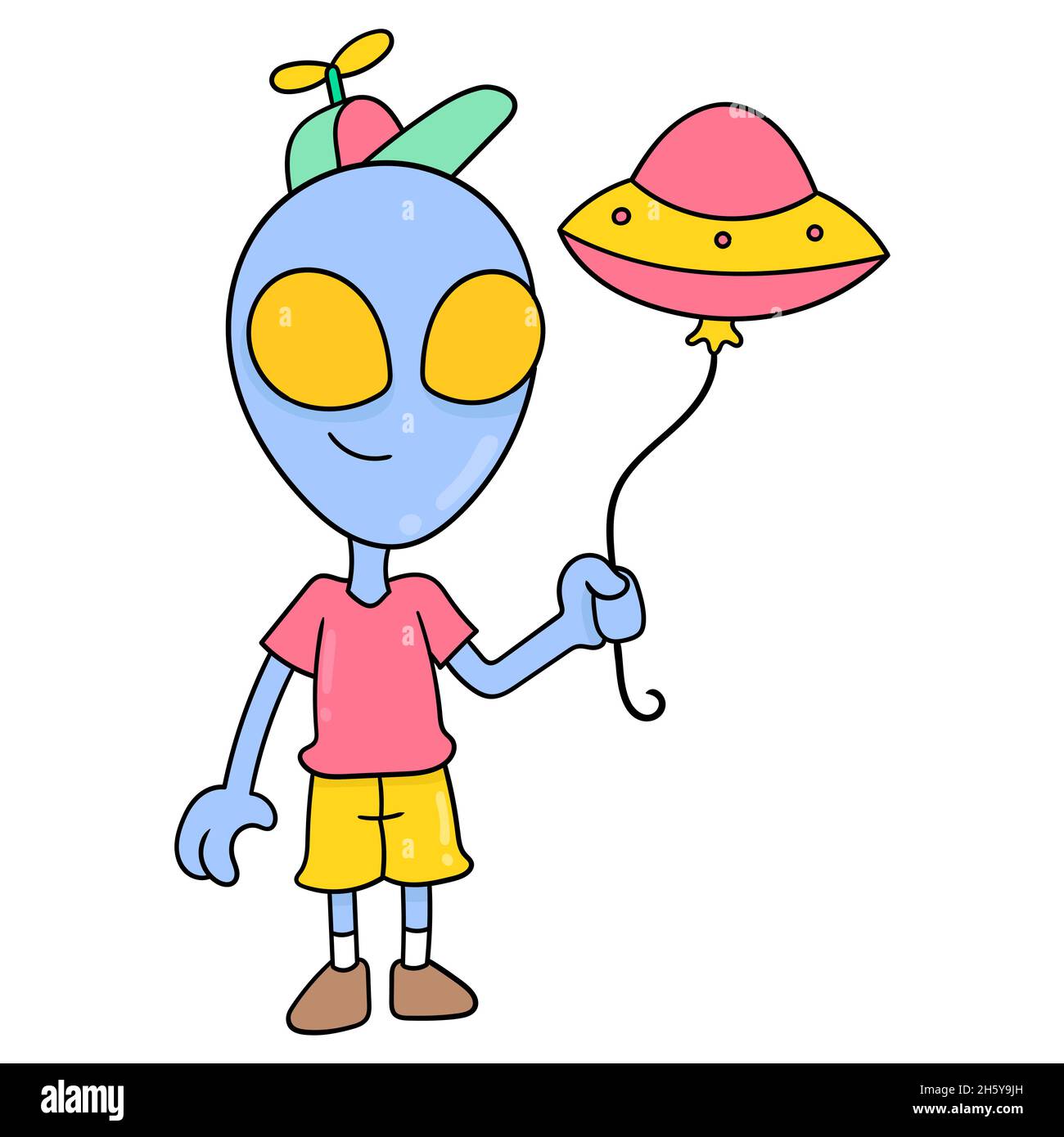 Alien balloons Stock Vector Images - Alamy