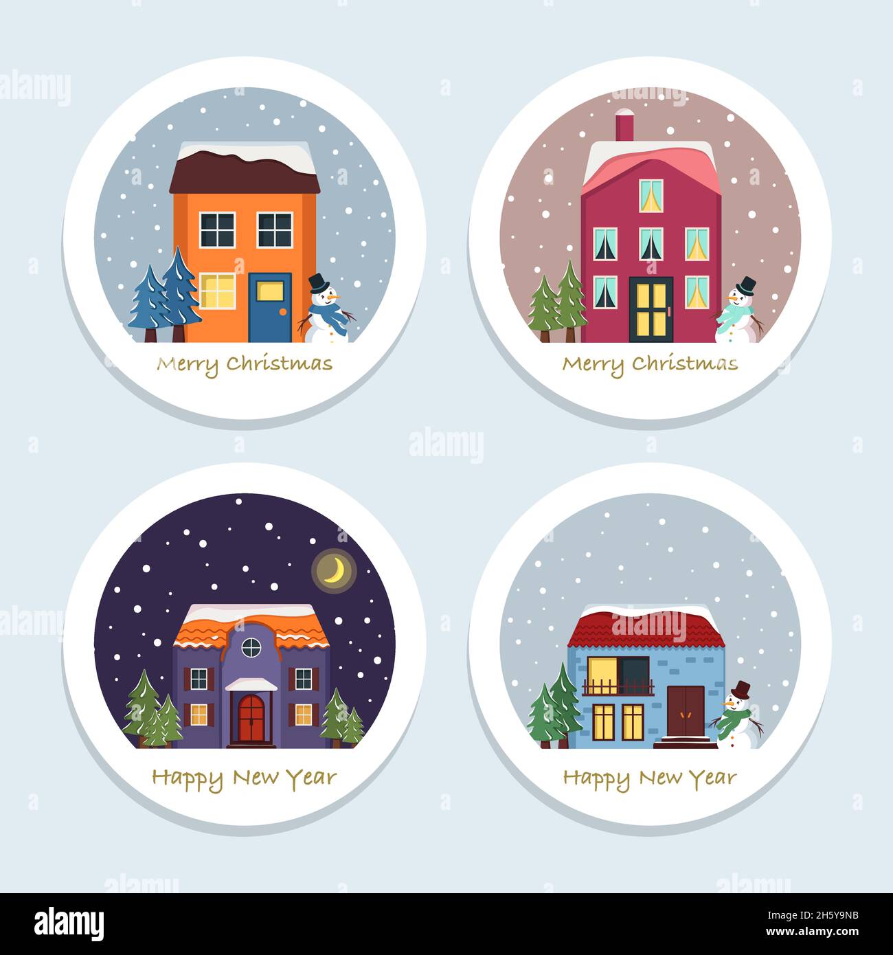 Snow houses Stock Vector Images - Alamy
