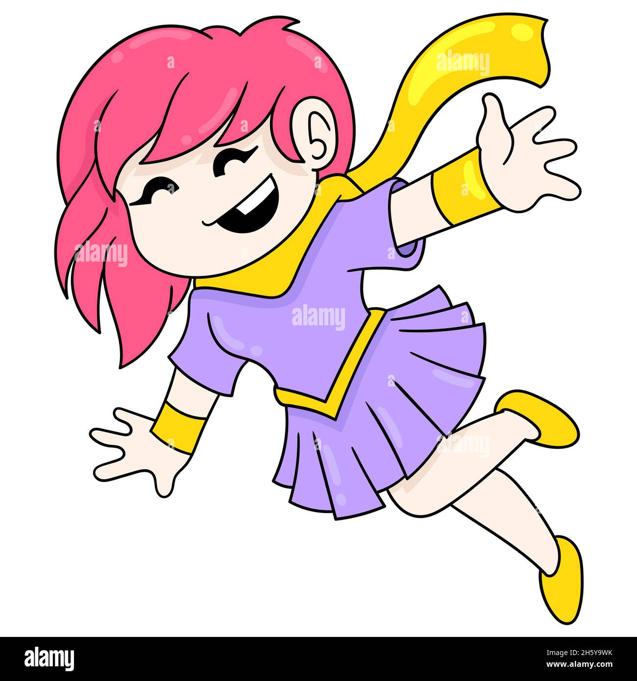 School uniform girl icon Cut Out Stock Images & Pictures - Alamy