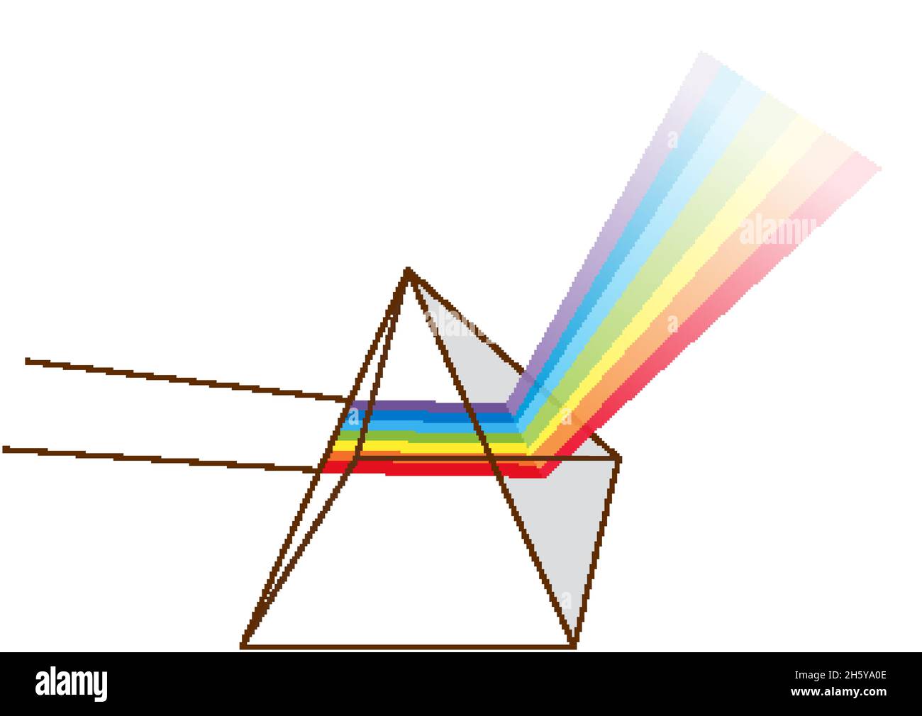 Glass Pyramid Refraction of Light illustration Stock Vector Image & Art ...