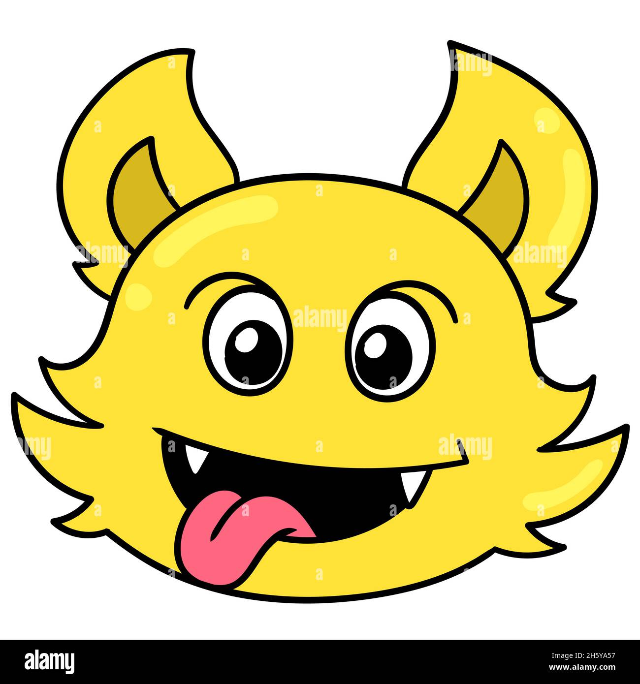 cat head laughing hungry face Stock Vector Image & Art - Alamy