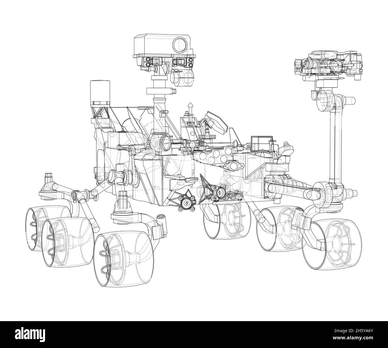 Mars Rover. Vector rendering of 3d Stock Vector Image & Art - Alamy