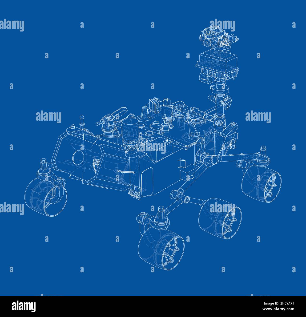 Mars Rover. Vector rendering of 3d Stock Vector Image & Art - Alamy