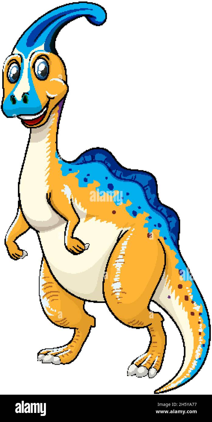 A Parasaurus dinosaur cartoon character illustration Stock Vector Image ...