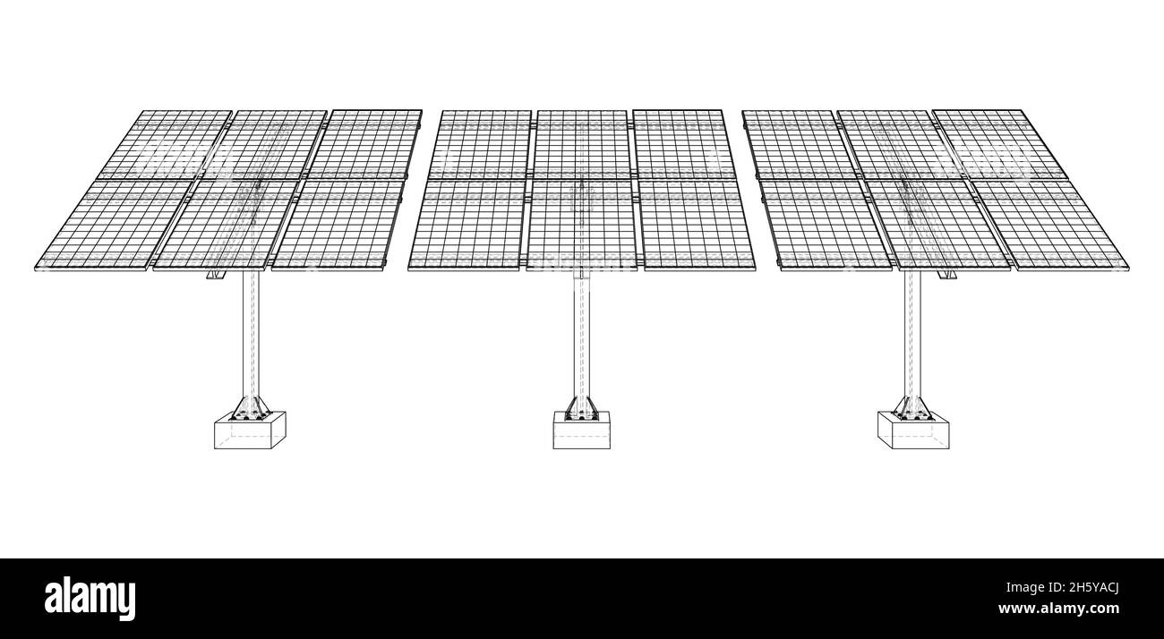 Solar Panel Concept. Vector rendering of 3d Stock Vector Image & Art ...