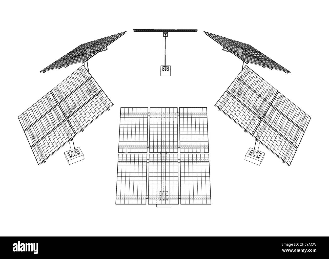 Solar Panel Concept. Vector rendering of 3d Stock Vector Image & Art ...