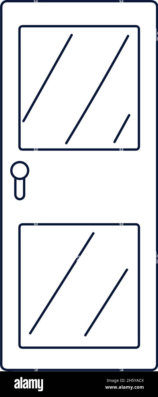 Door knob icon linear Cut Out Stock Images & Pictures - Alamy