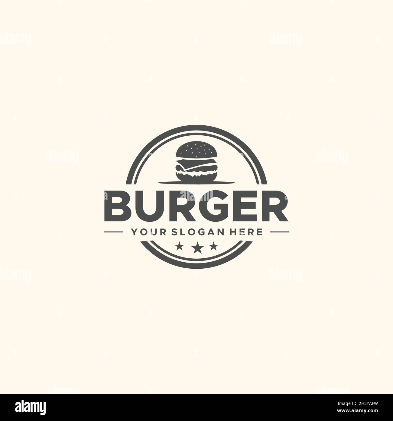 Beef burger homemade Stock Vector Images - Alamy
