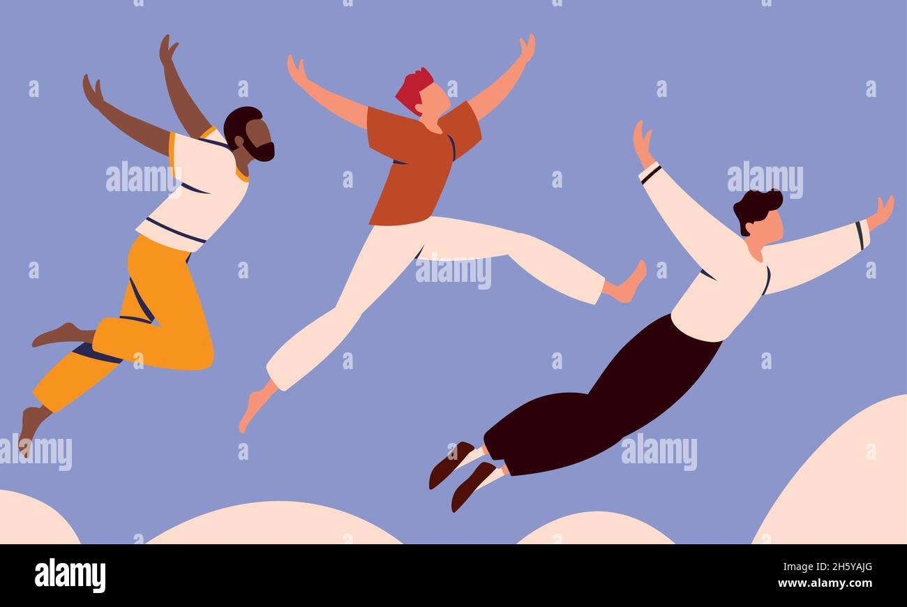 happy freedom men Stock Vector Image & Art - Alamy