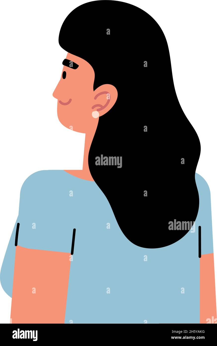 back view woman Stock Vector Image & Art - Alamy