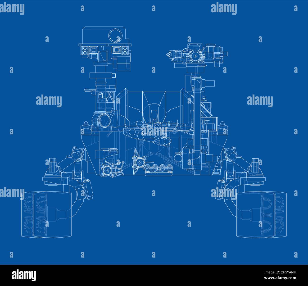 Mars Rover. Vector rendering of 3d Stock Vector Image & Art - Alamy