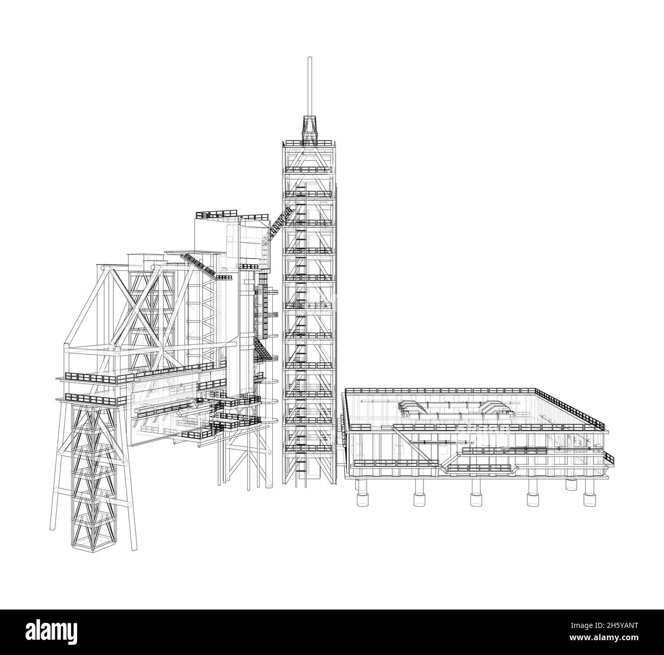 Launch pad whithout Space Rocket. Vector Stock Vector Image & Art - Alamy