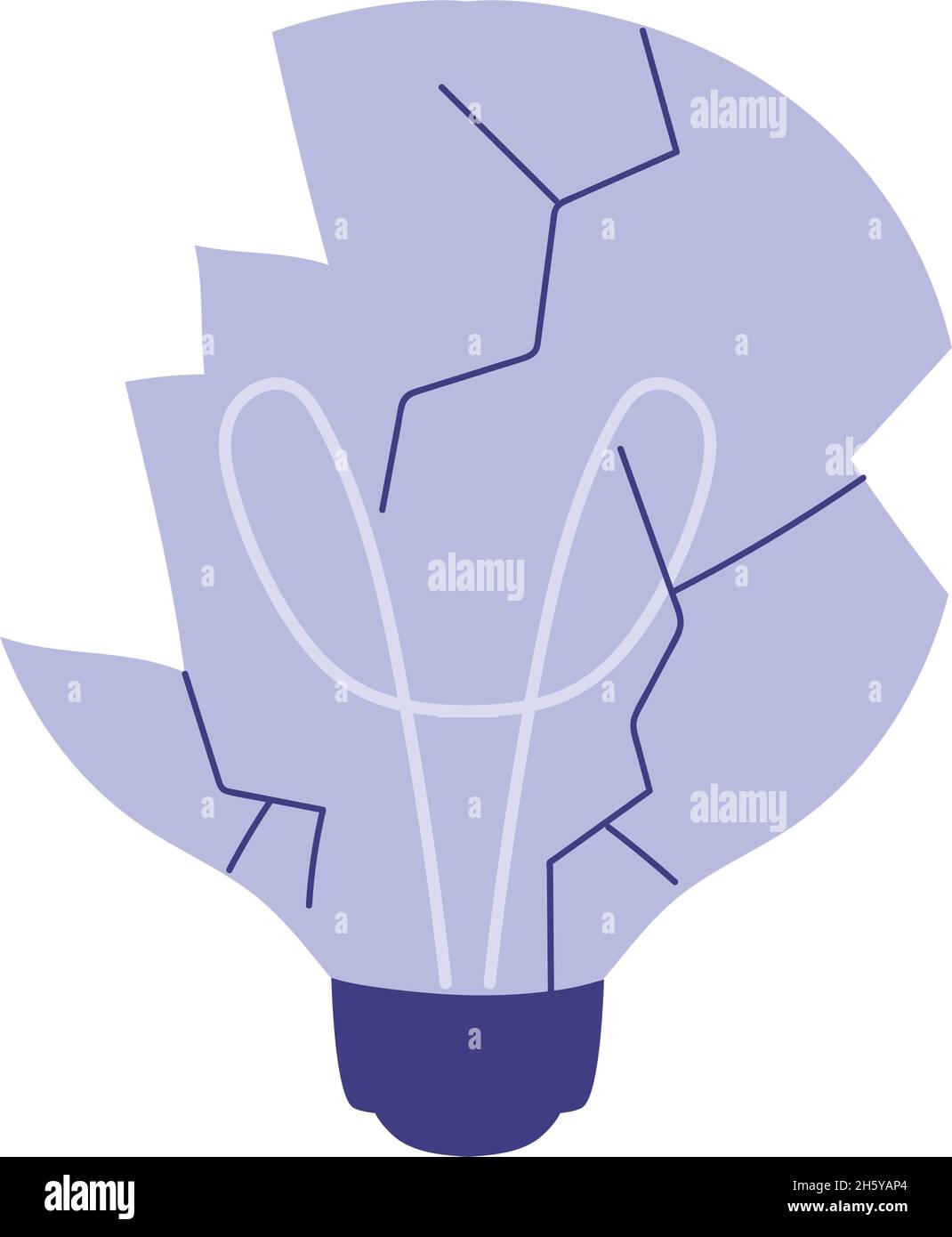 broken light bulb Stock Vector Image & Art - Alamy