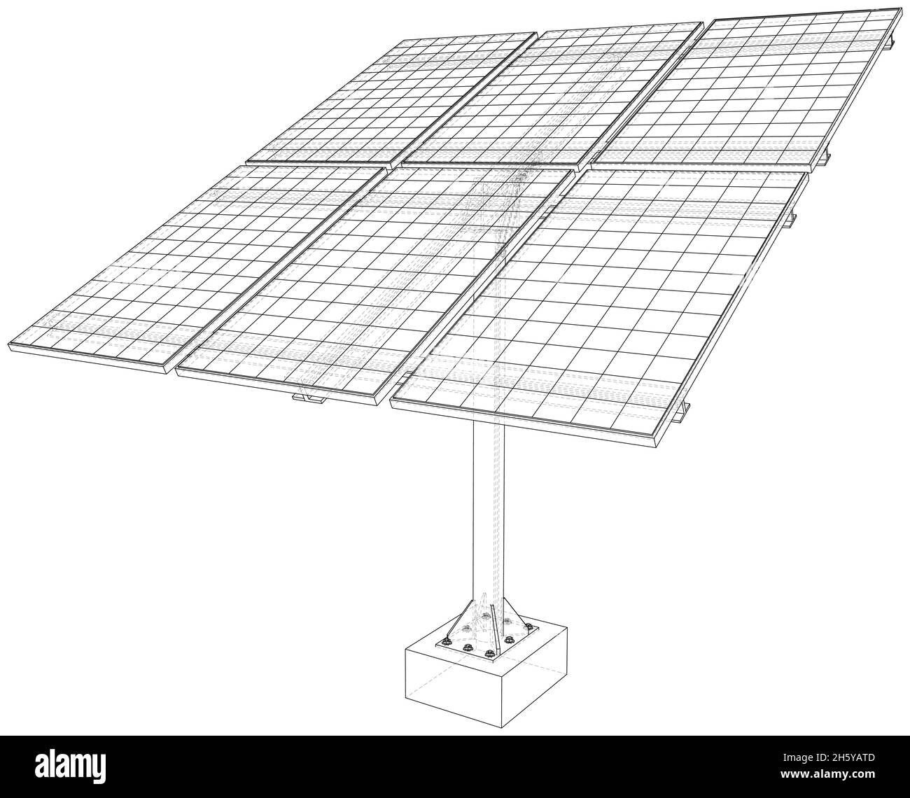 Solar Panel Concept. Vector rendering of 3d Stock Vector Image & Art ...