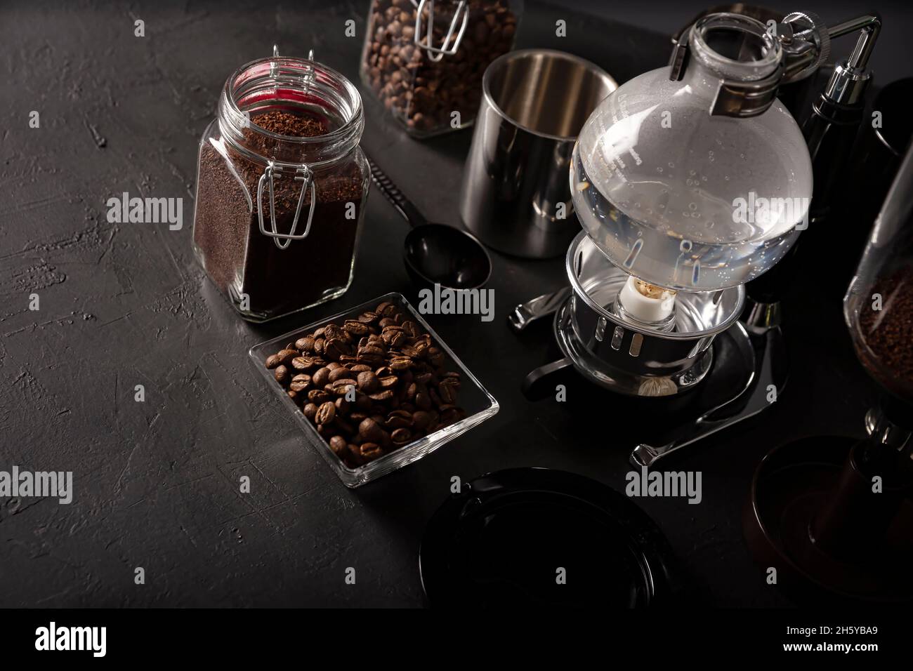 Vacuum coffee maker also known as vac pot, siphon or syphon coffee ...