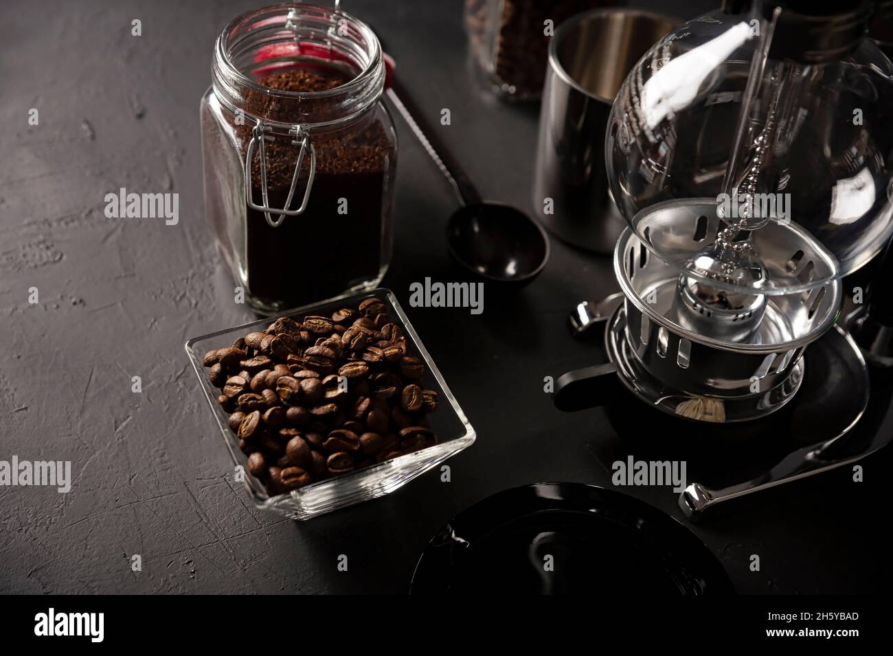 Vacuum coffee maker also known as vac pot, siphon or syphon coffee ...