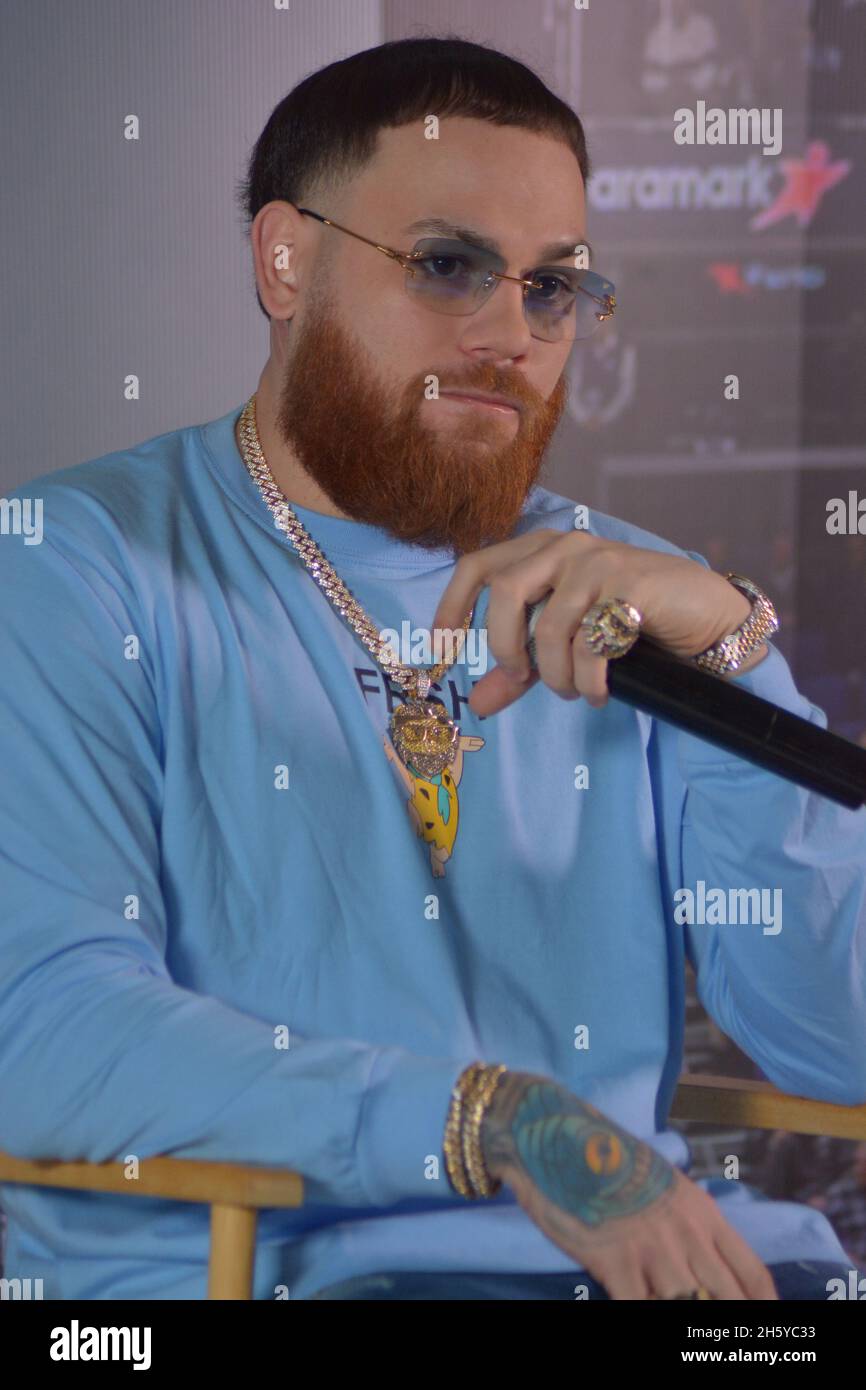 Non Exclusive: Puerto Rican rapper Miky Woodz, poses for photos during ...