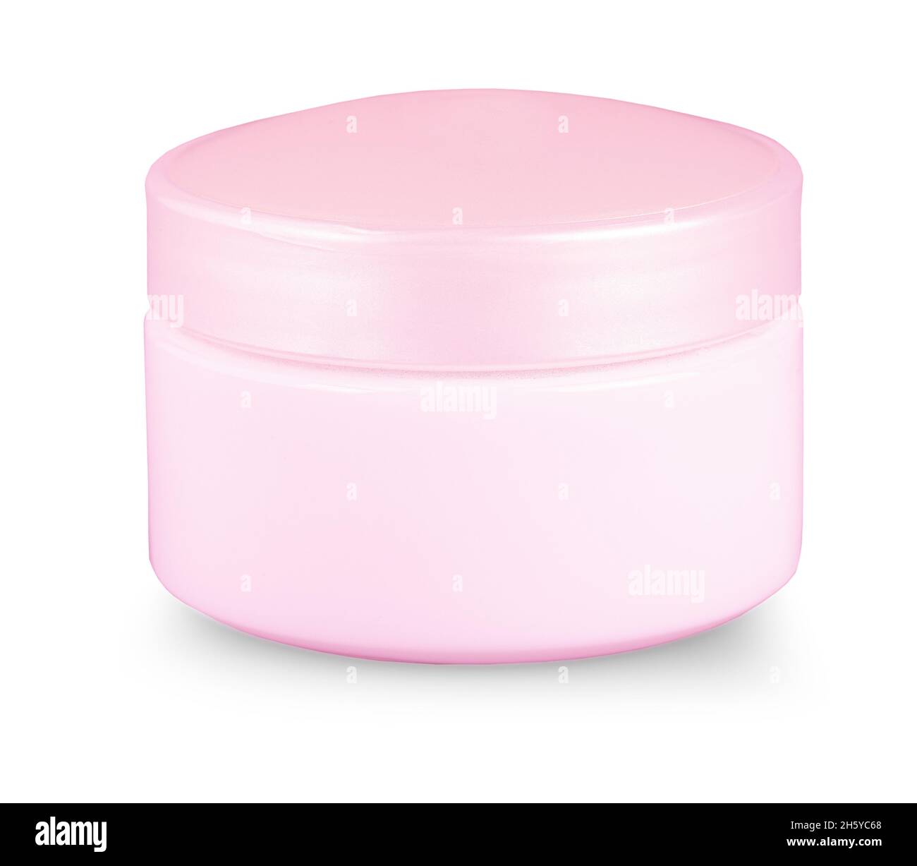 pink Jar with cosmetic cream isolated on white background Stock Photo ...