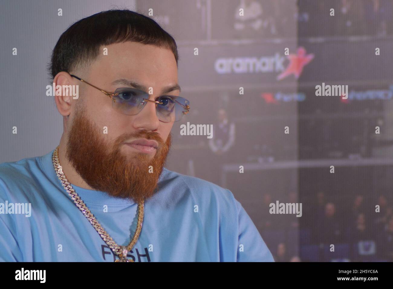 Non Exclusive: Puerto Rican rapper Miky Woodz, poses for photos during ...