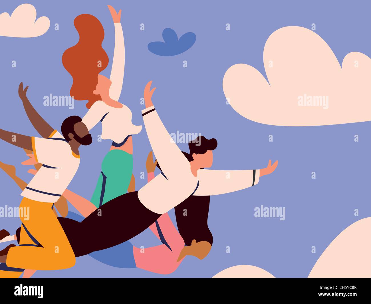 freedom people flying Stock Vector Image & Art - Alamy
