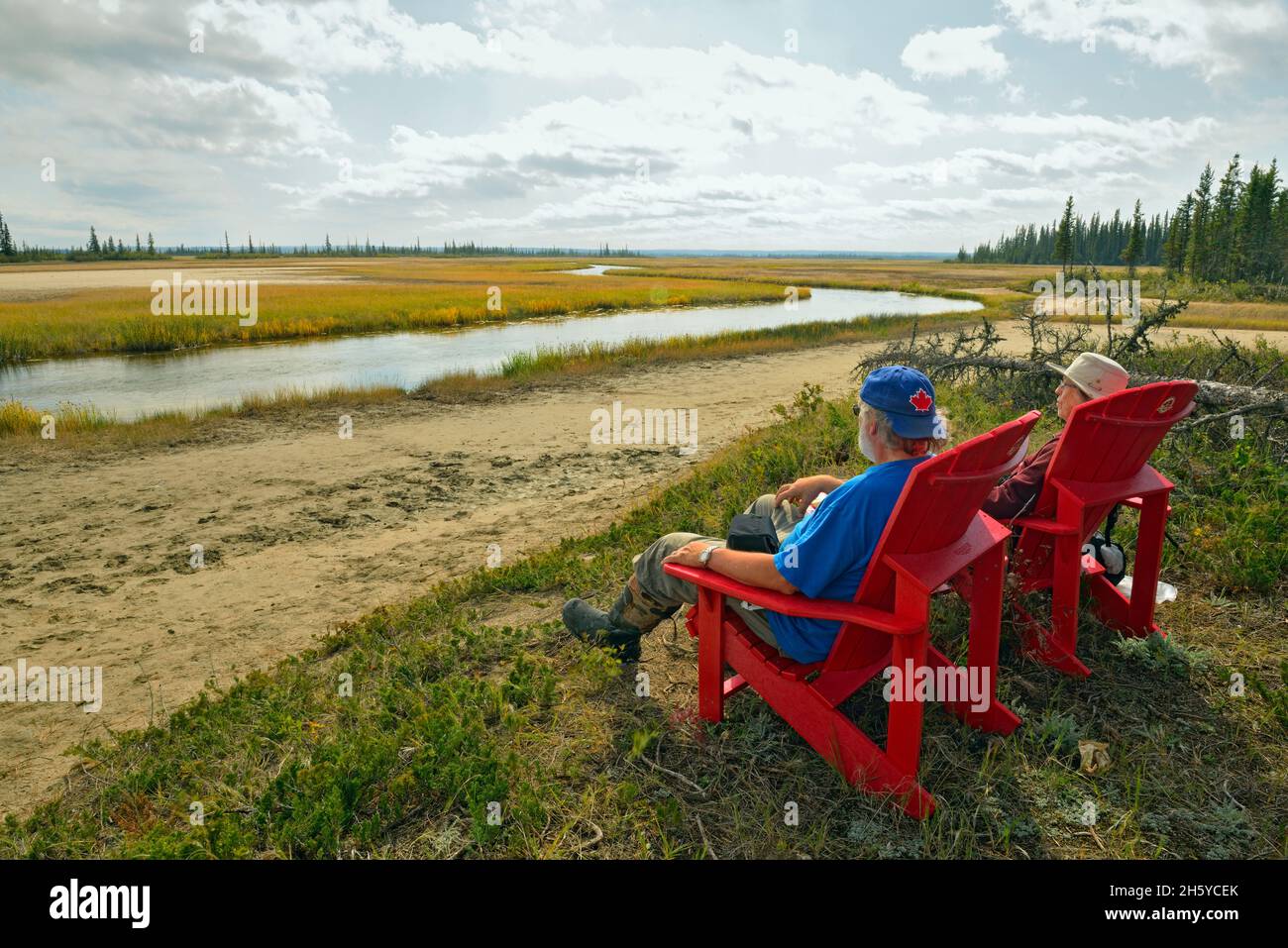 'Share a Chair' overlooking the Salt Plains, Wood Buffalo National Park ...