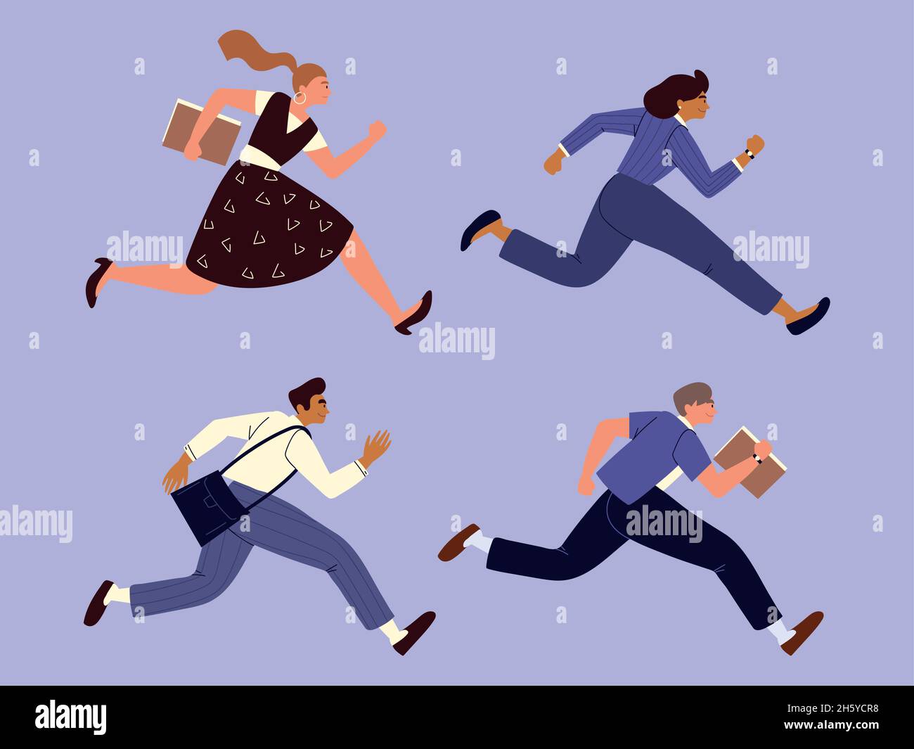 business people running Stock Vector Image & Art - Alamy