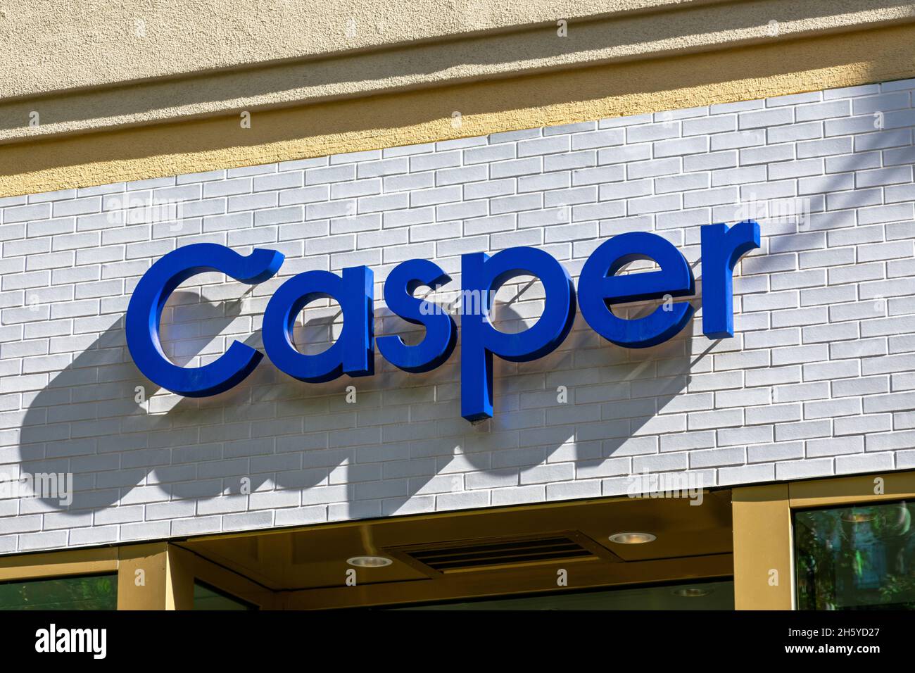 Casper sign on Casper Sleep store. Casper Sleep is an American e ...